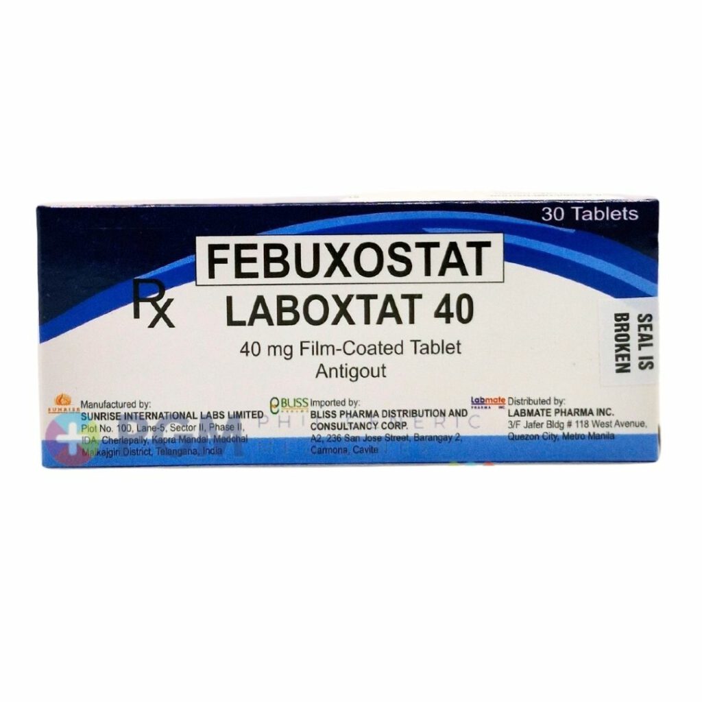 Febuxostat LABOXTAT 40mg Tablet 20’s – Philippine Generic Medicines