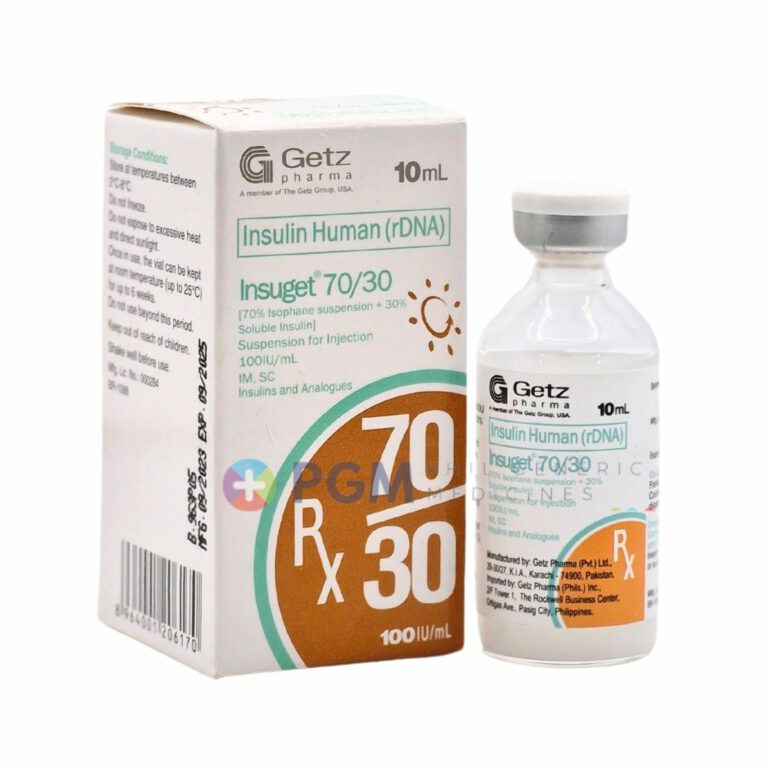 Insulin Human (rDNA) 100IU/ml/10ml Vial ( INSUGET 70/30 ) – Philippine ...