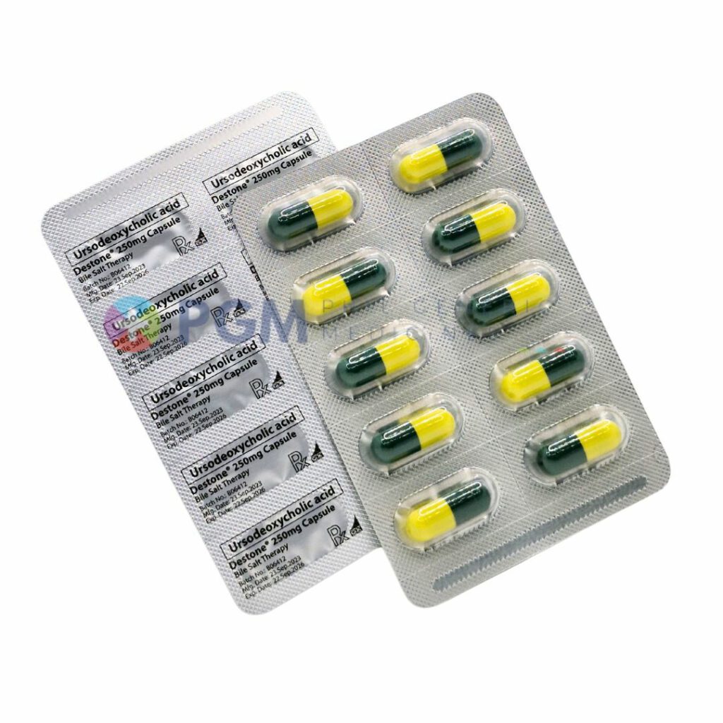 Ursodeoxycholic Acid DESTONE 250mg Capsule 30’s – Philippine Generic ...