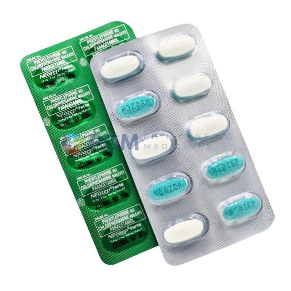 Phenylephrine HCI Chlorphenamine MALEATE Paracetamol 10mg/2mg/500mg ...