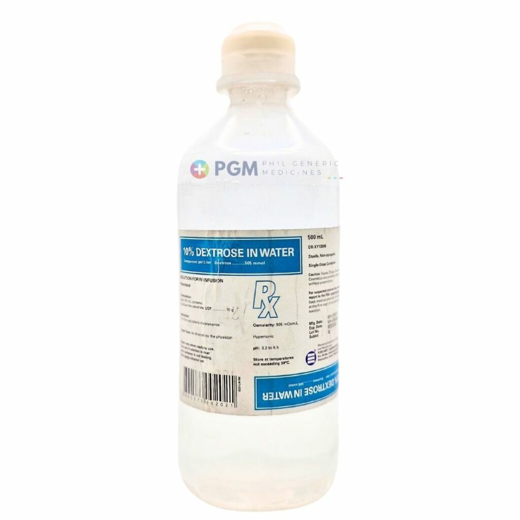 10% Dextrose In Water 500ml – Philippine Generic Medicines