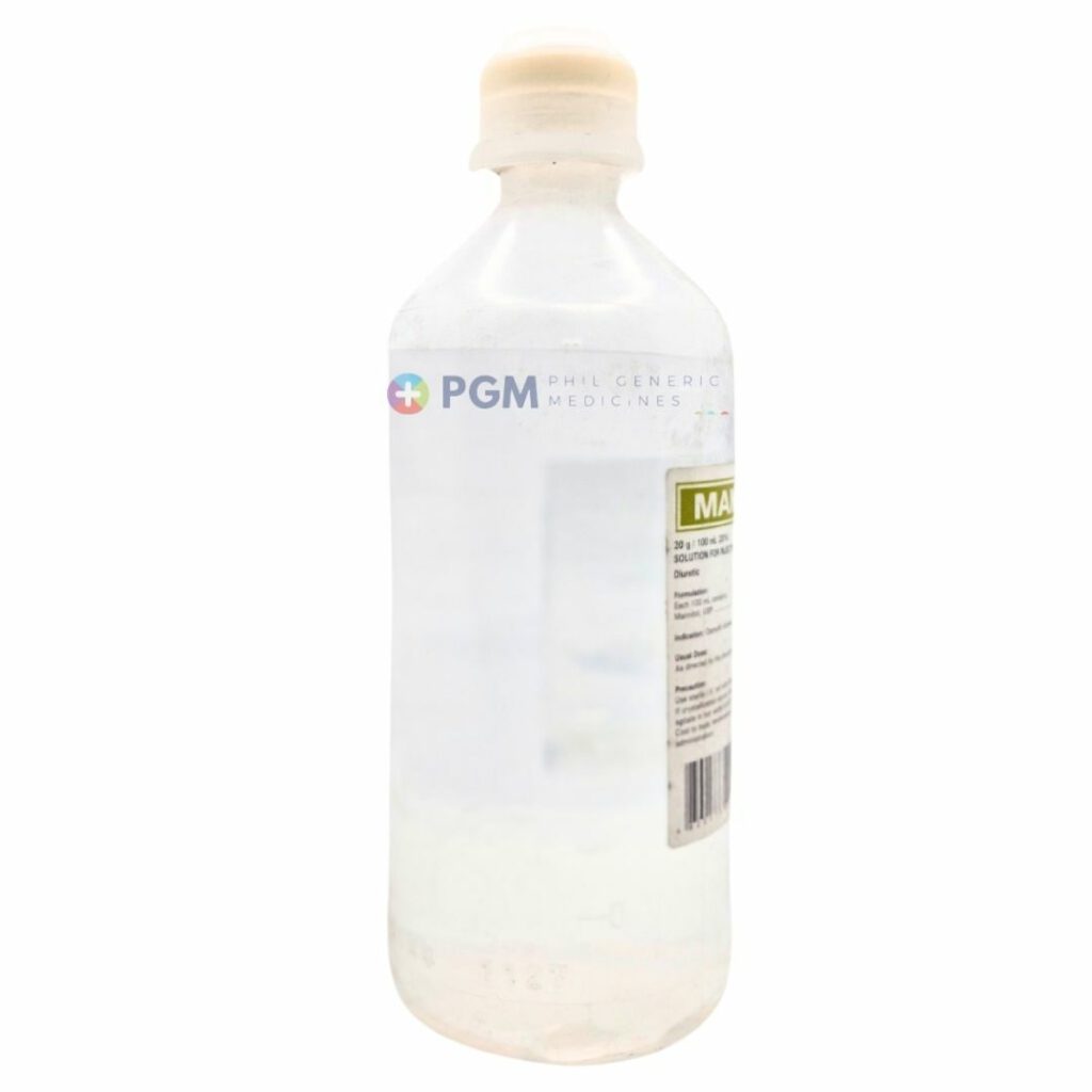 Mannitol 20g/100ml ( 20% ) Solution for Injection IV 500ml Euro-Med 1’s ...