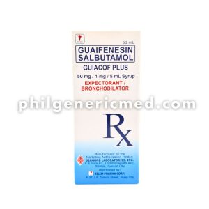 Guaifenesin + Salbutamol GUIACOF PLUS 50mg/1mg/5ml Syrup 60ml ...
