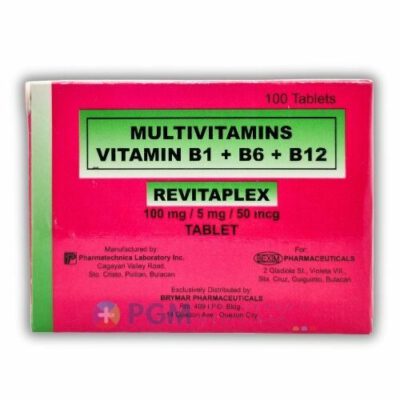 Multivitamins Vitamin B1+B6+B12 100mg/5mg/50mcg Tablet (REVITAPLEX ...
