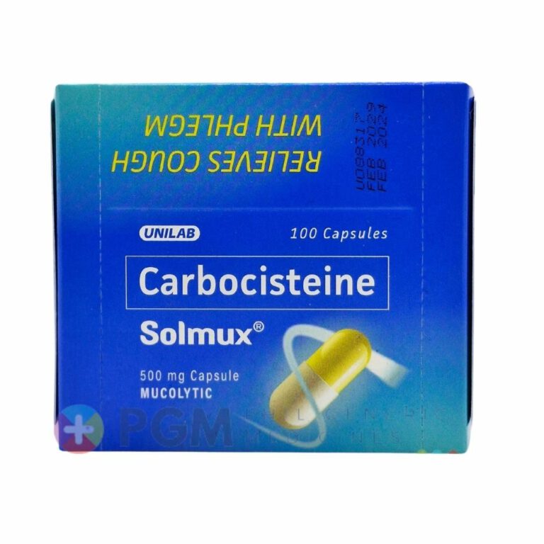 Carbocisteine 500mg Capsule ( SOLMUX ) – Philippine Generic Medicine
