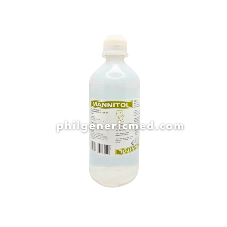 Mannitol 20g/100ml ( 20% ) Solution for Injection IV 500ml Euro-Med 1’s ...