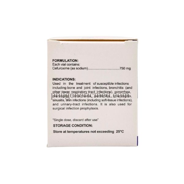 Cefuroxime 750mg/vial Powder for injection 10's - Philippine Generic ...