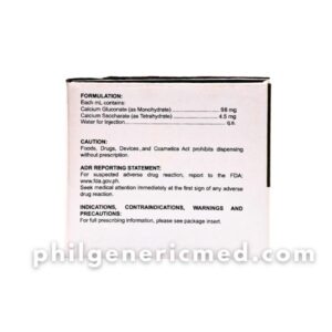 CALCIUM GLUCONATE 100mg/mL Sol for Injection (IV) (PHILRX) 50's ...