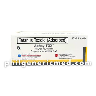 Tetanus Toxoid Adsorbed ABHAY-TOX 40IU/0.5 mL Vaccine 10’s – Philippine ...