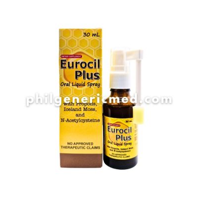 EUROCIL PLUS Oral Liquid Spray with Propolis, Iceland Moss and N ...