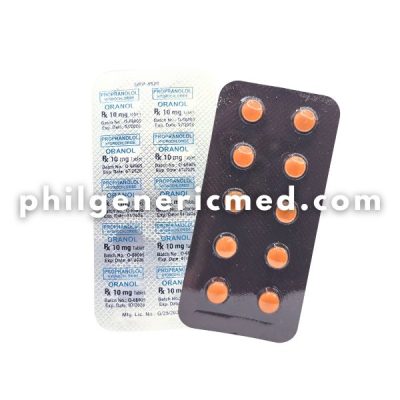 Propranolol Hydrochloride ORANOL 10mg Tablet 100's - Philippine Generic ...