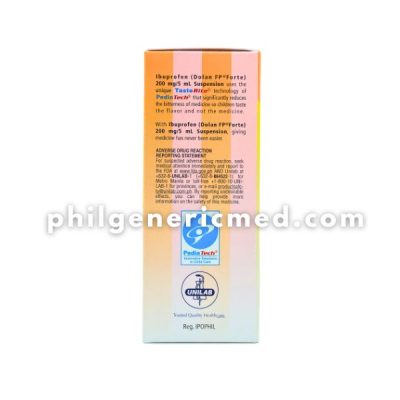 Ibuprofen DOLAN FP FORTE 200mg / 5 mL Syrup 60mL - Philippine Generic ...