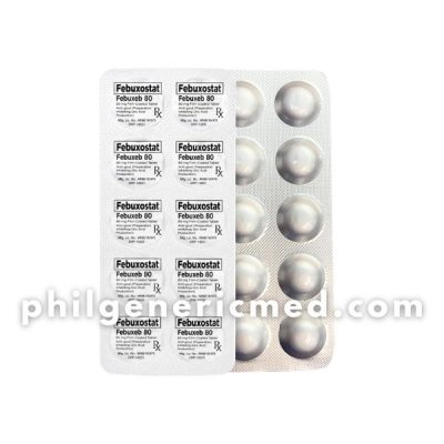 Febuxostat FEBUXEB 80mg Film-Coated Tablet 30’s - Philippine Generic ...
